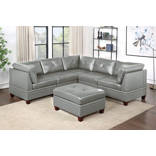 Wade Logan® Bucurel 4 - Piece Leather Sectional | Wayfair